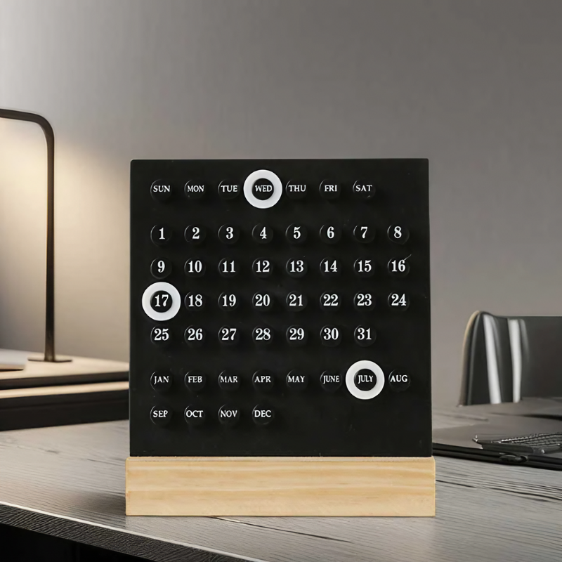 2025 Creative Wooden and Acrylic Desk Calendar